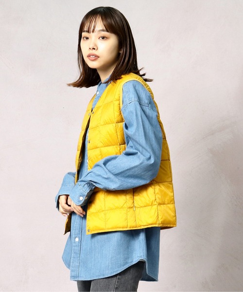 TAION（タイオン）の「【 TAION / タイオン 】WOMENS V NECK BUTTON DOWN VEST Vネックボタンベスト TAION-W001‥（ダウンベスト）」 - WEAR