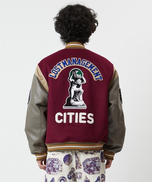 LMCの「【LMC】TEAM WOOL VARSITY JACKET / エルエムシー チーム ウール バーシティー ジャケット（スタジャン ...