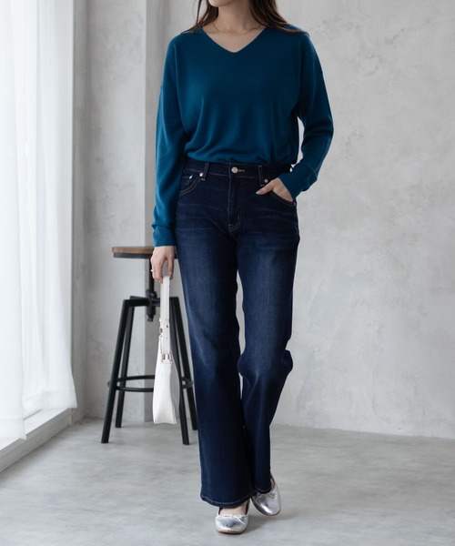 EDWIN（エドウィン）の「EDWIN ESSENTIALS フレアストレッチデニムパンツ（デニムパンツ）」 - WEAR