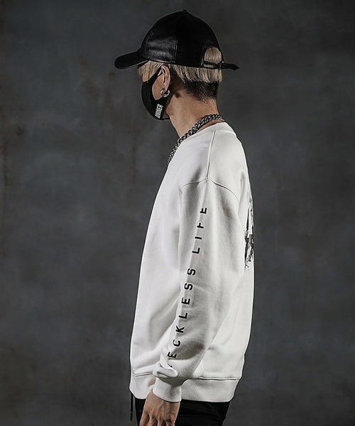 DIVINER（ディヴァイナー）の「Monotone Explosion Sweat（ホワイト）（Tシャツ/カットソー）」 - WEAR
