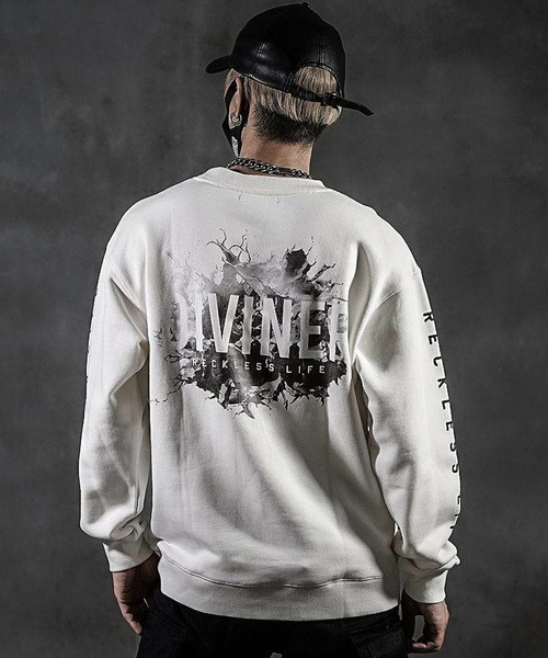 DIVINER（ディヴァイナー）の「Monotone Explosion Sweat（ホワイト）（Tシャツ/カットソー）」 - WEAR
