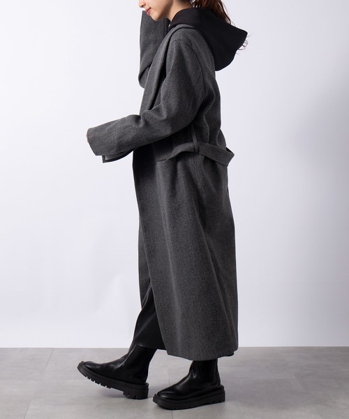 SETUP7（セットアップセブン）の「谷まりあさん着用！SWEET掲載商品【SETUP7】ソフトリバーコート風 ガウンコート Relax TOTE ME Coat（チェスターコート）」 - WEAR