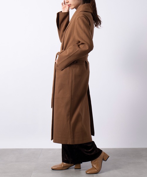 SETUP7（セットアップセブン）の「谷まりあさん着用！SWEET掲載商品【SETUP7】ソフトリバーコート風 ガウンコート Relax TOTE ME Coat（チェスターコート）」 - WEAR