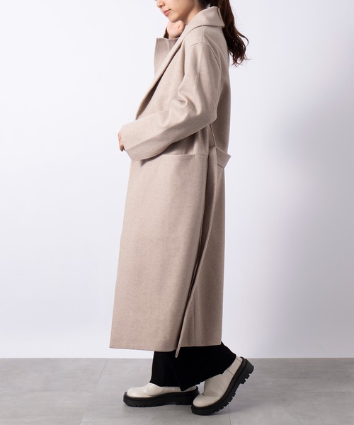 SETUP7（セットアップセブン）の「谷まりあさん着用！SWEET掲載商品【SETUP7】ソフトリバーコート風 ガウンコート Relax TOTE ME Coat（チェスターコート）」 - WEAR