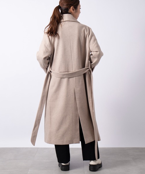 SETUP7（セットアップセブン）の「谷まりあさん着用！SWEET掲載商品【SETUP7】ソフトリバーコート風 ガウンコート Relax TOTE ME Coat（チェスターコート）」 - WEAR