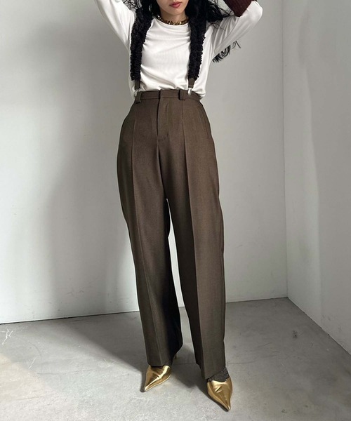 AMERI（アメリ）の「UND PLEATS GATHER SUSPENDER PANTS（その他パンツ）」 - WEAR