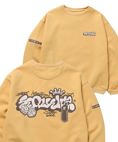 SEQUENZ（シークエンズ）の「【SEQUENZ（シークエンズ）】GRAFFITI C/N SWEAT / グラフィティ オーバーサイズ ヴィンテージライク ステッチ 裏起毛（スウェット ...