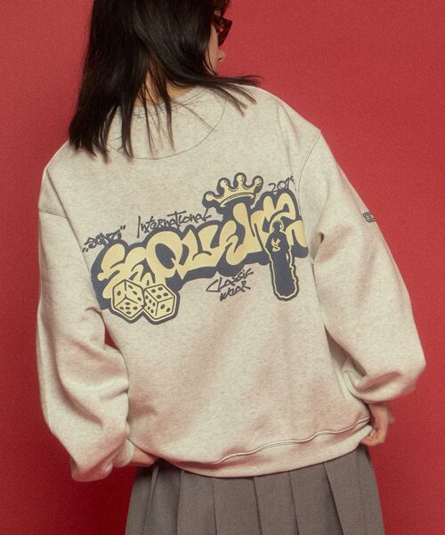 SEQUENZ（シークエンズ）の「【SEQUENZ（シークエンズ）】GRAFFITI C/N SWEAT / グラフィティ オーバーサイズ ヴィンテージライク ステッチ 裏起毛（スウェット ...