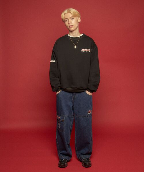 SEQUENZ（シークエンズ）の「【SEQUENZ（シークエンズ）】GRAFFITI C/N SWEAT / グラフィティ オーバーサイズ ヴィンテージライク ステッチ 裏起毛（スウェット ...