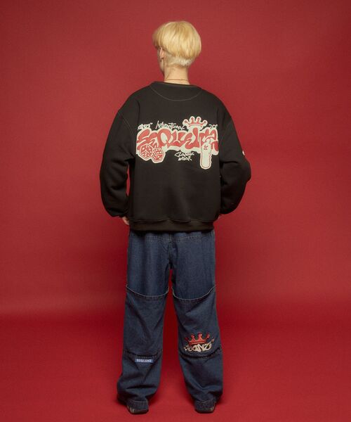 SEQUENZ（シークエンズ）の「【SEQUENZ（シークエンズ）】GRAFFITI C/N SWEAT / グラフィティ オーバーサイズ ヴィンテージライク ステッチ 裏起毛（スウェット ...