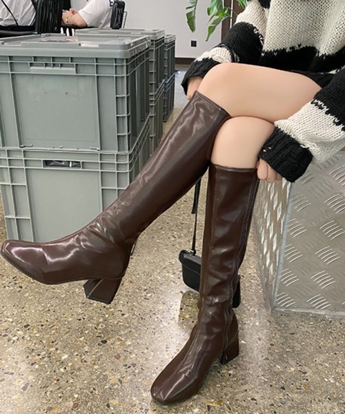 【セール】HALEY PESCA/PU スクエアトゥ ロングブーツ（ブーツ）｜HALEY PESCA（ヘーリーペスカ）のファッション通販 ...