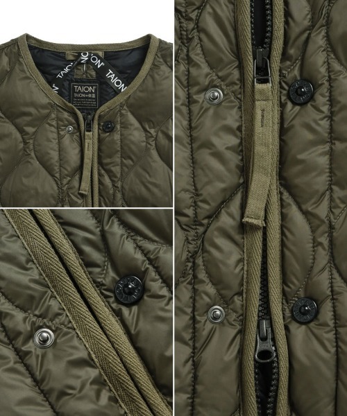 TAION（タイオン）の「【TAION / タイオン】ミリタリー M65 ライナーWジップ ダウンジャケット-ソフトシェル（ダウンジャケット/コート）」 - WEAR