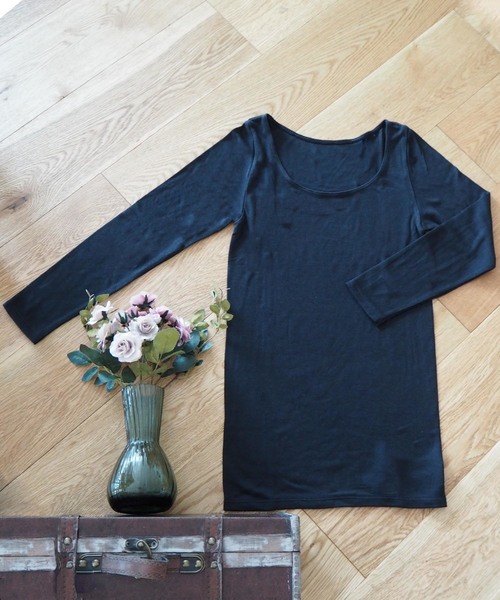 AMPHI（アンフィ）の「W'BASIC/ウールブレンドニット ベーシック 長袖（インナーウェア/肌着）」 - WEAR