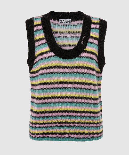 Striped Mohair Vest（ベスト）｜GANNI（ガニー）のファッション通販 - ZOZOTOWN