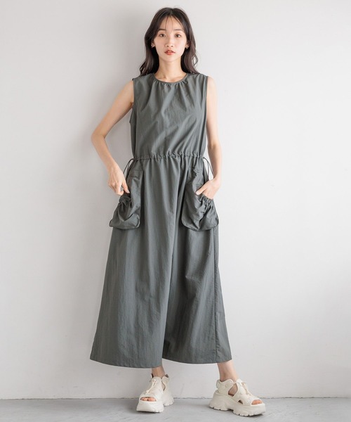 LOWRYS FARM（ローリーズファーム）の「ポケツキドロストワンピースノースリーブ 113601（ワンピース）」 - WEAR