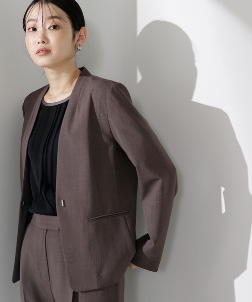 【ブランド古着】ノーカラージャケット（ノーカラージャケット）｜NATURAL BEAUTY BASIC（ナチュラルビューティーベーシック）のファッション通販 - ZOZOUSED