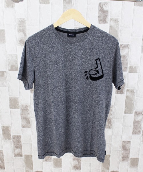 DIESEL（ディーゼル）の「ロゴ ワンポイント フロッキープリント クルーネック 半袖Tシャツ「T-JOE-RO」（Tシャツ/カットソー ...