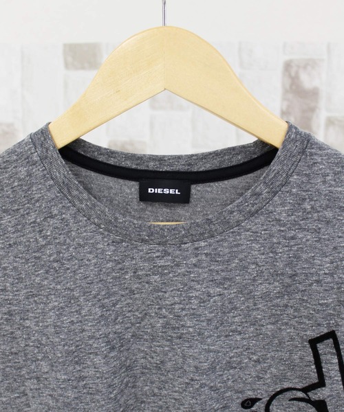 DIESEL（ディーゼル）の「ロゴ ワンポイント フロッキープリント クルーネック 半袖Tシャツ「T-JOE-RO」（Tシャツ/カットソー ...
