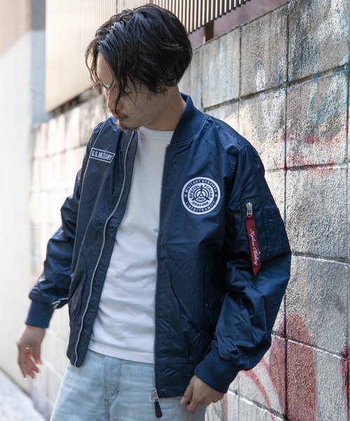 NYLAUS（ナイラス）の「NYLAUS ヘビーツイル ワッペン付き MA-1（MA-1）」 - WEAR