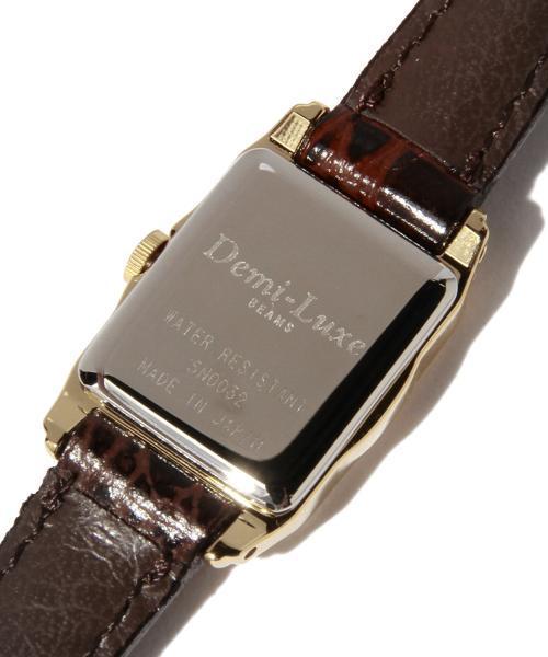 Demi-Luxe BEAMS（デミルクス ビームス）の「Demi-Luxe BEAMS / スクエア 型押レザー 腕時計（アナログ腕時計 ...