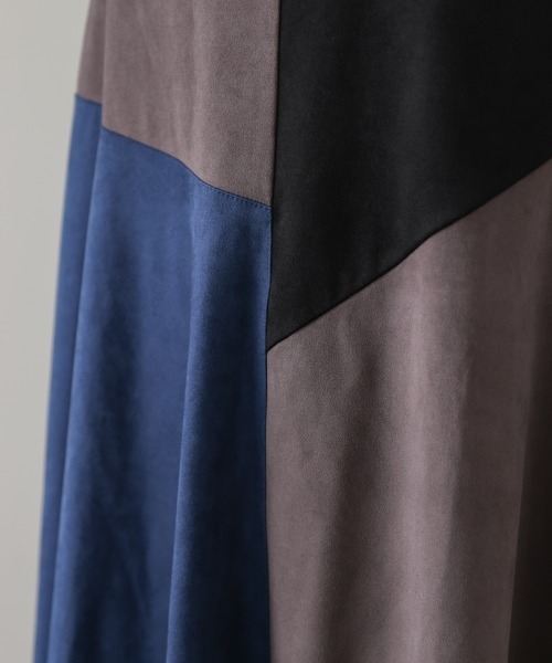 セール】バイカラーフェイクスウェードスカート（スカート）｜Bou