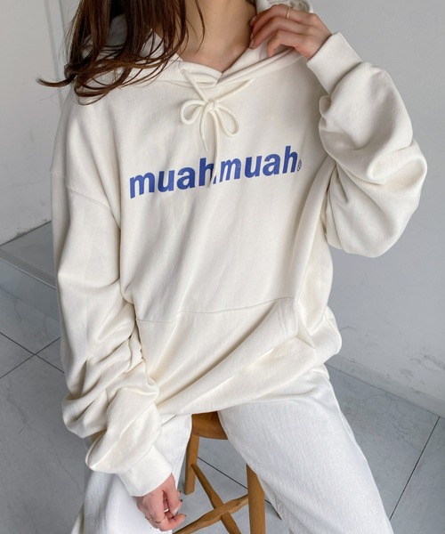 muahmuah（ムーアムーア）の「【muah muah/ムーアムーア】LOWER PRINTING OVERFIT HOODIE（パーカー ...