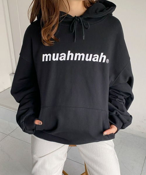 muahmuah（ムーアムーア）の「【muah muah/ムーアムーア】LOWER PRINTING OVERFIT HOODIE（パーカー ...