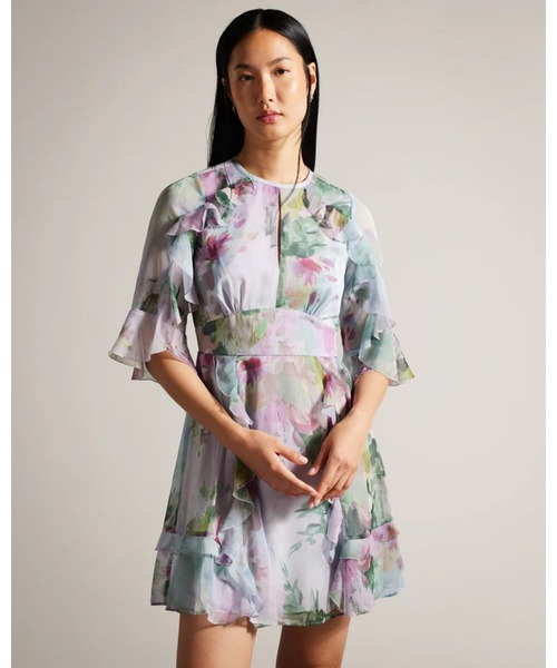 【セール】MADDIEY フラワープリント ラッフルドレス（ドレス）｜Ted Baker（テッドベーカー）のファッション通販 - ZOZOTOWN