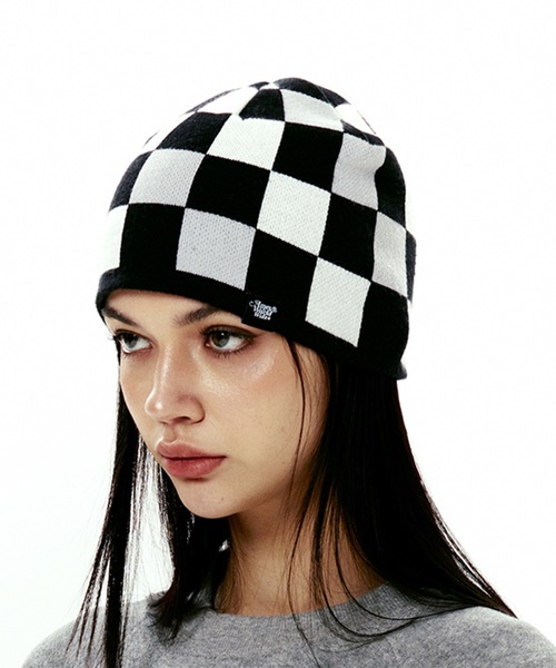 【AMESWORLDWIDE 】チェッカーボード ビーニー / CHECKERBOARD BEANIE（ニットキャップ/ビーニー ...