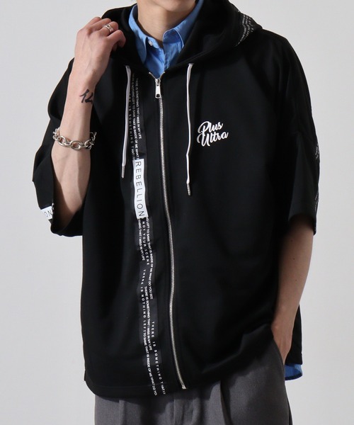 RE730 テーププリントドルマンTパーカー（パーカー）｜RE730（アールイーセブンサーティー）のファッション通販 - ZOZOTOWN