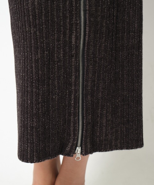 SPIRALGIRL（スパイラルガール）の「ZIP付きリブニットロングスカート（スカート）」 - WEAR