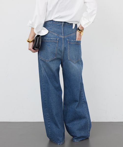 Deuxieme Classe（ドゥーズィエムクラス）の「【DARKPARK/ダークパーク】INES MEDIUM WASH デニム（デニムパンツ）」 - WEAR