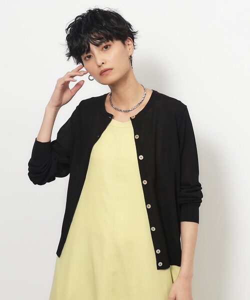 【セール】シアークルーネックニットカーディガン【洗濯機洗い可/接触冷感/抗ピル】（カーディガン/ボレロ）｜OPAQUE.CLIP（オペーク ...