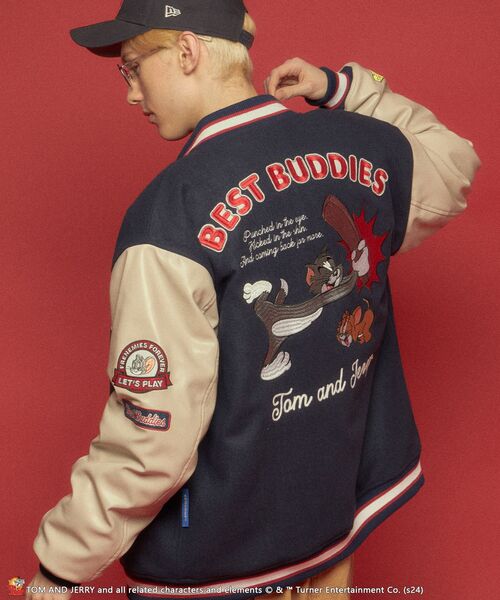 SEQUENZ（シークエンズ）の「【SEQUENZ（シークエンズ）】TJ STADIUM JACKET / トムジェリ 刺繍 ジャケット オーバーサイズ（スタジャン）」 - WEAR