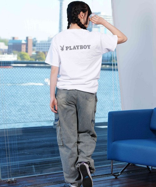 PLAYBOY（プレイボーイ）の「PLAYBOY/プレイボーイ ヴィンテージ加工プリントTシャツ 24MU-PLAY-04（Tシャツ ...