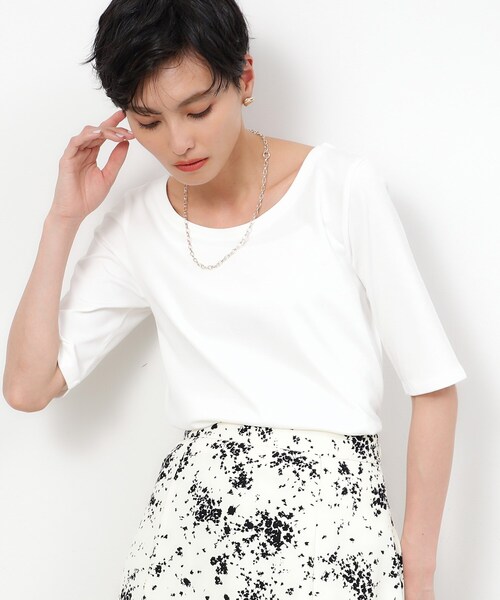 【セール】UV 前後2WAY ベーシックカットソー【接触冷感/洗濯機洗い可】（Tシャツ/カットソー）｜OPAQUE.CLIP（オペークドット ...