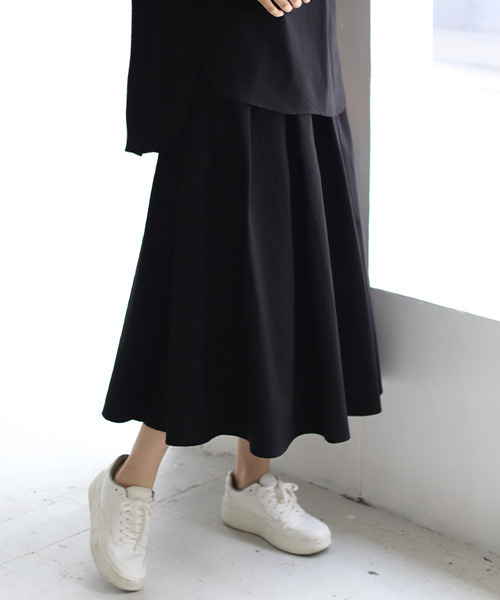 REAL CUBE（リアルキューブ）の「UVカット接触冷感タックロングスカート（スカート）」 - WEAR