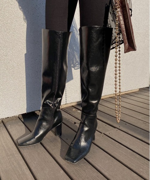 AMERI（アメリ）の「ECO LEATHER LONG BOOTS（ブーツ）」 - WEAR