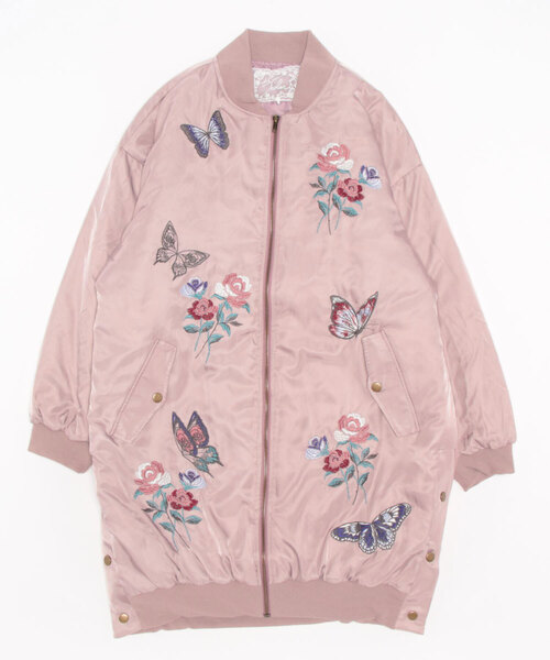 523045：蝶花刺繍チュール重ねブルゾン（ワンピース）｜iS ScoLar（イズスカラー）のファッション通販 - ZOZOTOWN