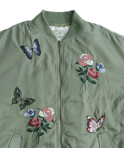 iS ScoLar（イズスカラー）の「523045：蝶花刺繍チュール重ねブルゾン（ワンピース）」 - WEAR