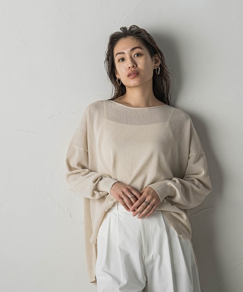 MAYSON GREY（メイソングレイ）の「ペーパーヤーンルーズニットプルオーバー（ニット/セーター）」 - WEAR