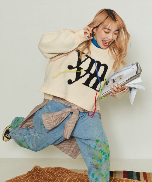 YMYM × FREAK'S STORE/ワイエムワイエム 別注 Double jacquard knit/別注ダブルジャカードニット/ジャガードニット（ニット/セーター）｜FREAK'S ...