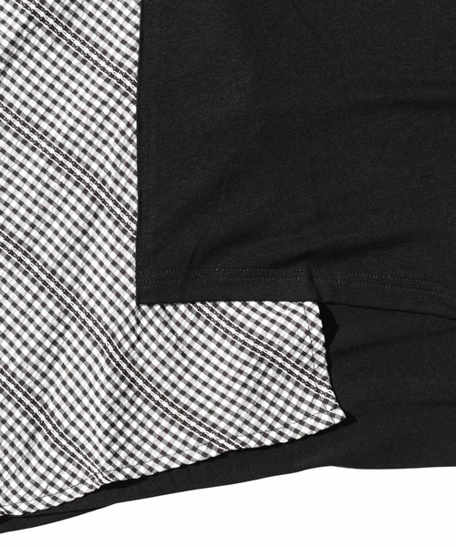 iS ScoLar（イズスカラー）の「522077：蝶刺繍ストライプ切替プルオーバー（Tシャツ/カットソー）」 - WEAR