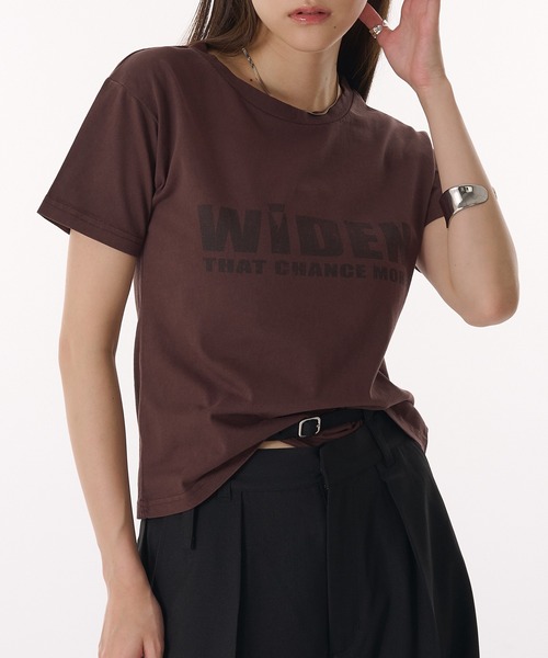 pigment logo t-shirt / ピグメント加工ロゴTシャツ（Tシャツ/カットソー）｜MUHET（ミュエータ）のファッション通販 ...