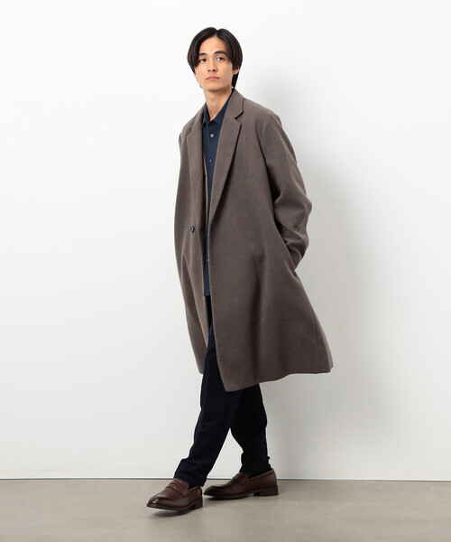 セール】ウールブレンド メルトン セミダブル チェスターコート