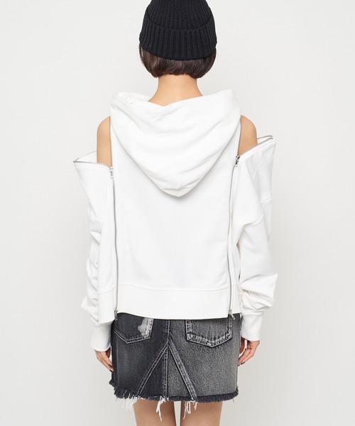 SPIRALGIRL（スパイラルガール）の「ZIPオープンショルダー2Wayスウェットトップス（パーカー）」 - WEAR