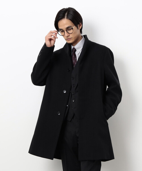 ウールブレンド メルトン イタリアンカラー コート（その他アウター