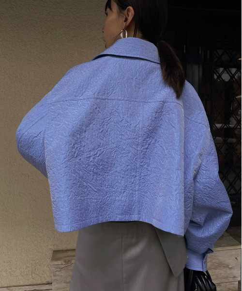 AMERI（アメリ）の「EMBOSS SHORT ARMY LIKE JACKET（その他アウター）」 - WEAR