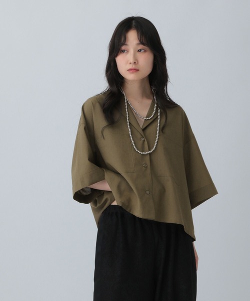 LEPSIM（レプシィム）の「オープンカラーショートシャツ2 573137（シャツ/ブラウス）」 - WEAR