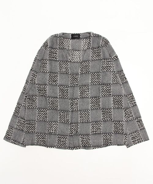 LUSOR（ルーソル）の「LUSOR（ルーソル）WOOL CHECK CD ウールチェックカーディガン（カーディガン/ボレロ）」 - WEAR